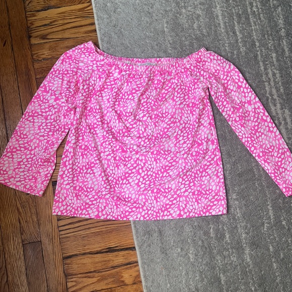 MAHI GOLD | Tops | Mahi Gold Pink And White Top | Poshmark